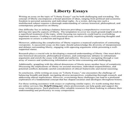 Liberty Essays | PDF