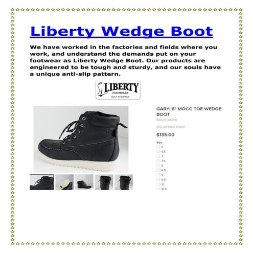 Liberty wedge boot | PDF