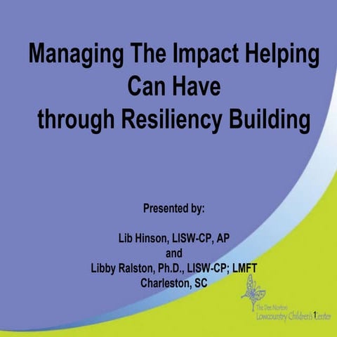 Managing the Impact Helping Can Have Through Resiliency Building | PPTX ...