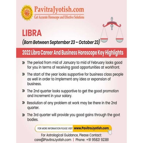2022 Libra Career and Business Horoscope | PPT