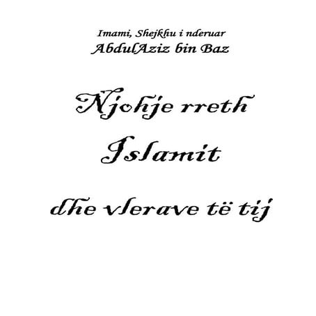 Njohje rreth Islamit dhe vlerave të tij | PDF