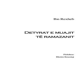 Detyrat e muajit të ramazanit | PDF