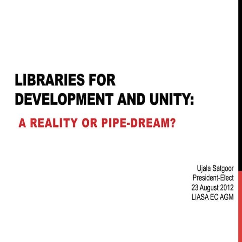 Libraries for development and unity | PPT