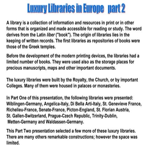 Libraries of Europe | PPS
