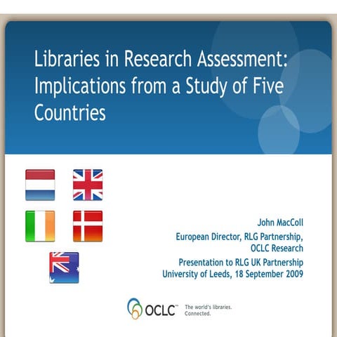 Libraries In Research Assessment | PPT