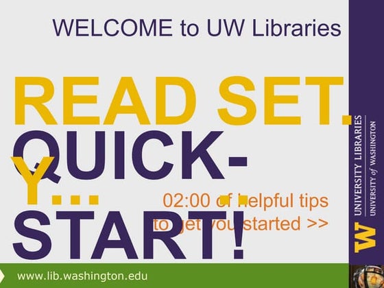 Uw Libraries presentations
