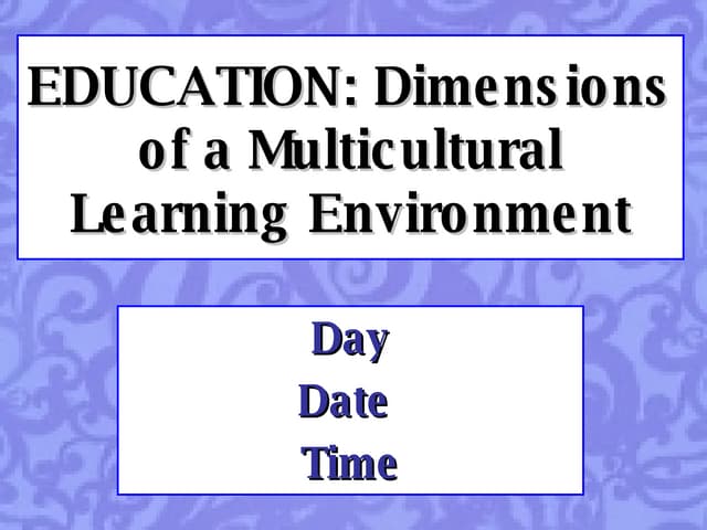 Library Instruction For Multicultural Education Ppt