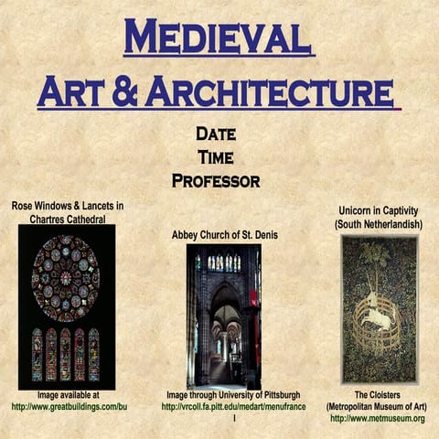 Library Instruction on Medieval Art & Architecture (Extended) | PPT