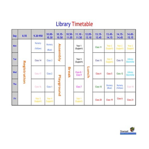 Library timetable | PDF