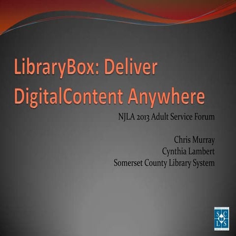 LibraryBox - An Introduction | PPT
