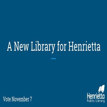 Henrietta (NY) Public Library Building Proposal Presentation | PDF