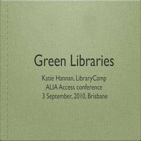 Green Libraries | KEY
