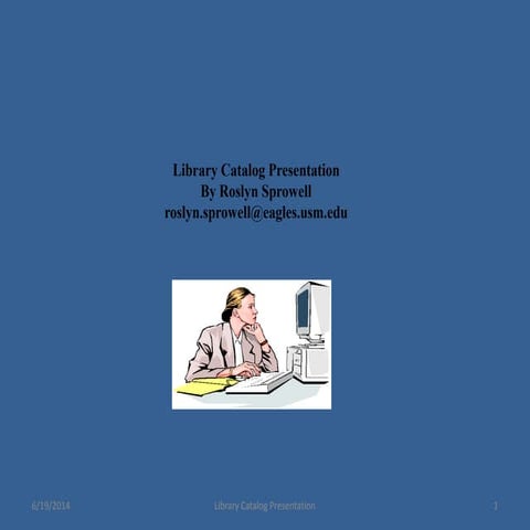 Library catalog presentation | PPT