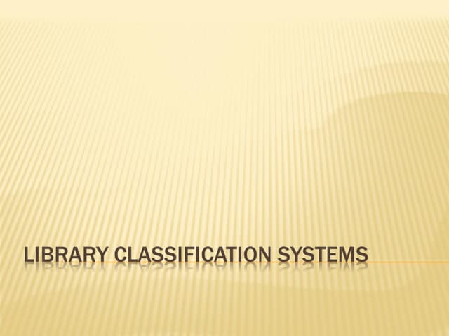 Classification Guideline for Medical College Library Professionals | PPTX