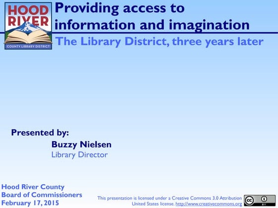 Library reopening update for Hood River County Library District | PPT