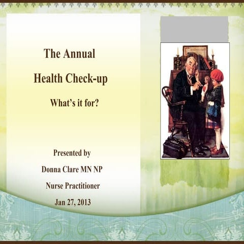 Preventive health check up | PPTX