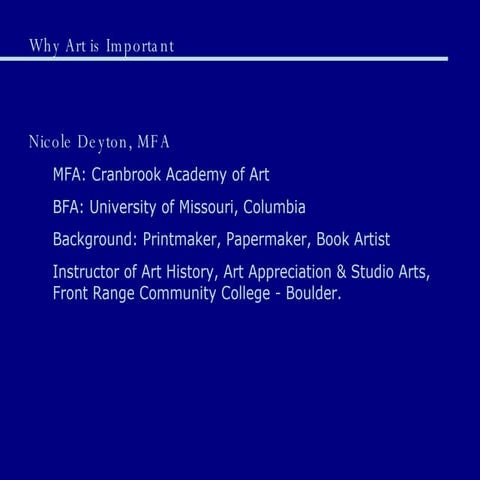 Why Art Matters | PPT