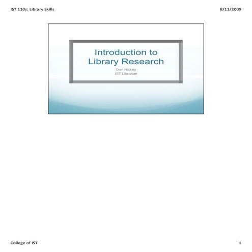 Library Lesson Plan | PDF