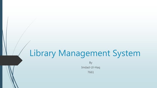 Library management system | PDF