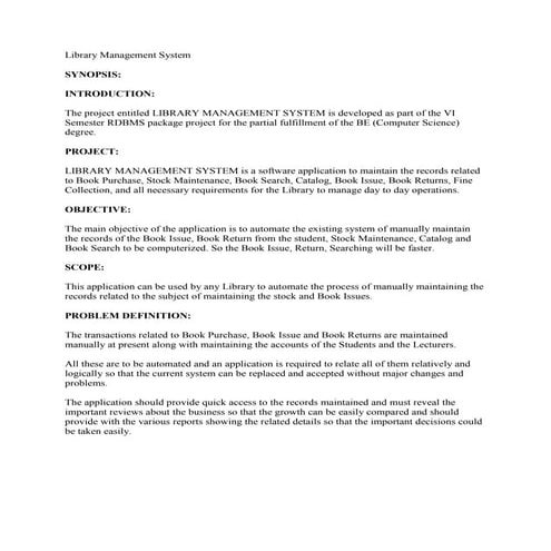 Library management system chetan | PDF