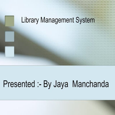Library management system project | PPT