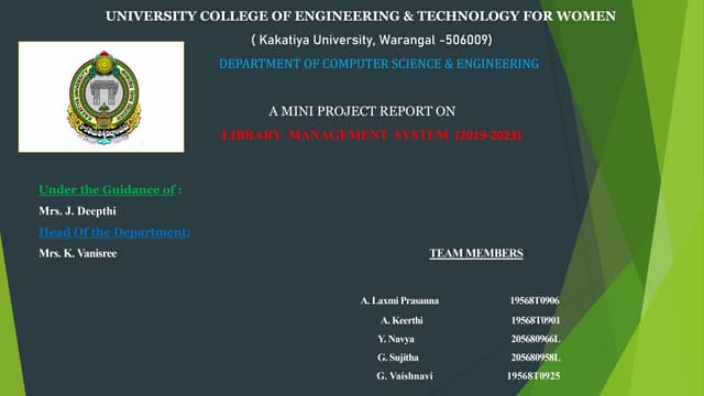 Project proposal of Library Management System. | PDF