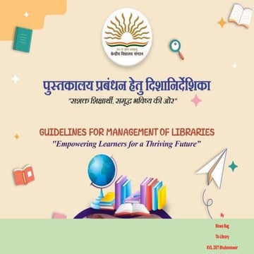 Guidelines for Management of Libraries: KVS Library Policy-2025 | PDF