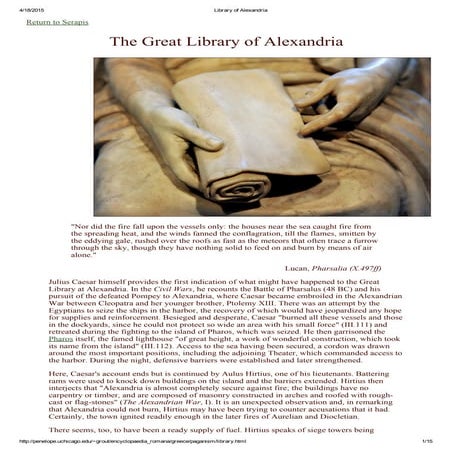 Library of alexandria | PDF