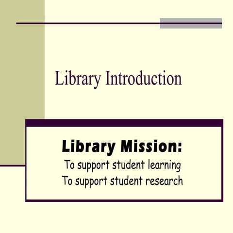 Library Orientation | PPT