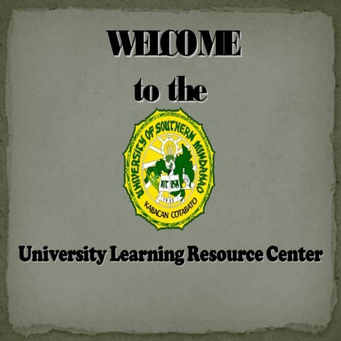 USM Library Orientation 2013 | PPT
