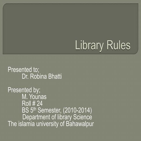 Library policies | PPT