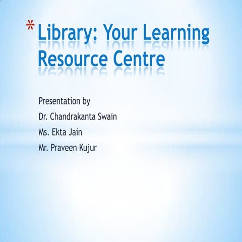 Library presentation efpm orientation | PPT