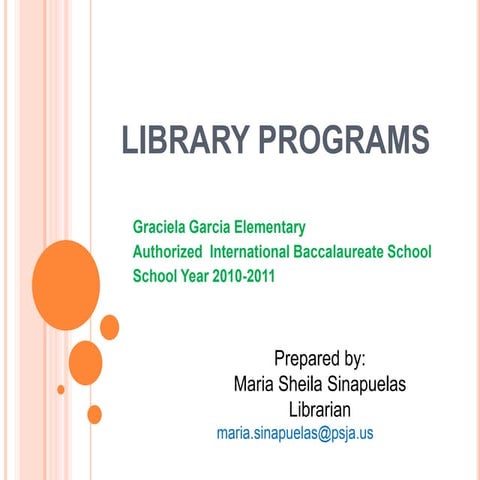 Library programs1 | PDF