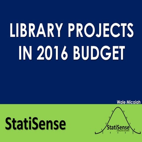 Library projects in 2016 budget | PDF