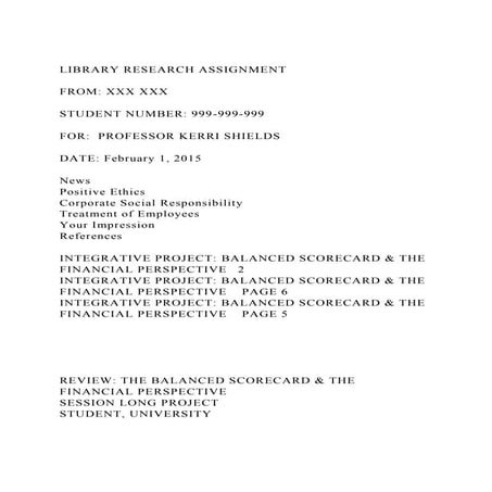 LIBRARY RESEARCH ASSIGNMENTFROM XXX XXX STUDENT NUMBER 9.docx