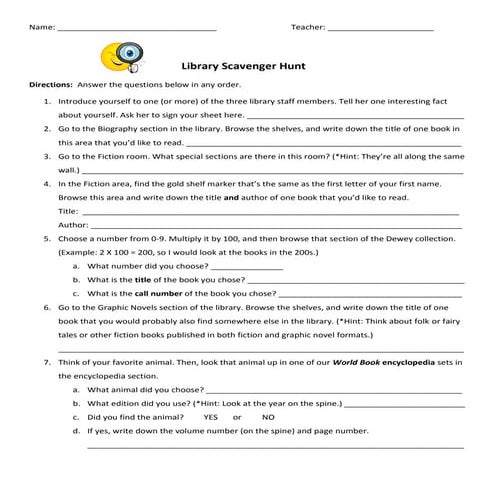 qr code scavenger hunt | DOCX