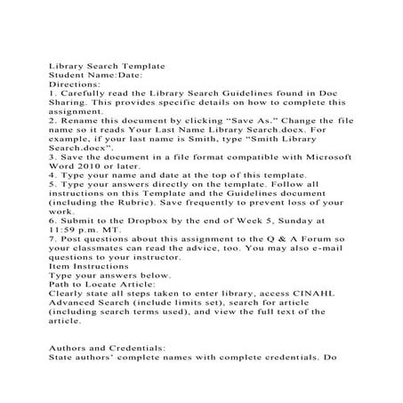 Library Search TemplateStudent NameDateDirections 1. Ca.docx