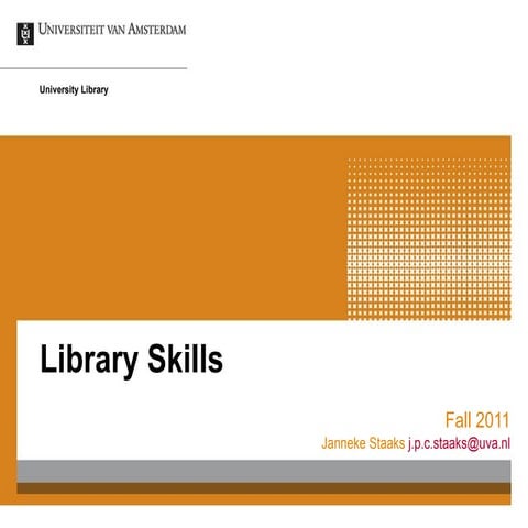 Library skills | PPT