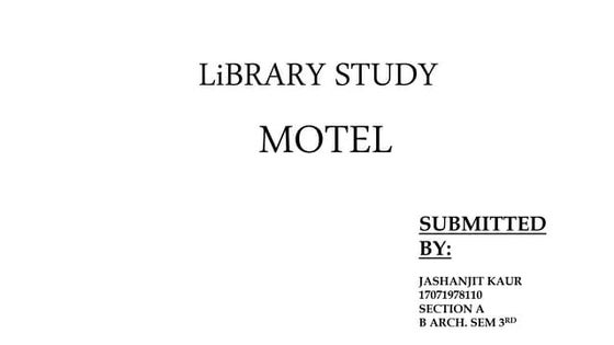 Live case study motel | PPTX