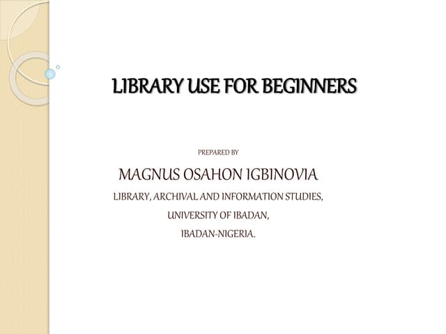 Types of Libraries and their functions | PDF