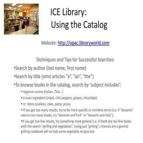 Library World Basic Guide | PPTX