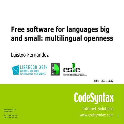 FOSS localisation in minorised languages | ODP