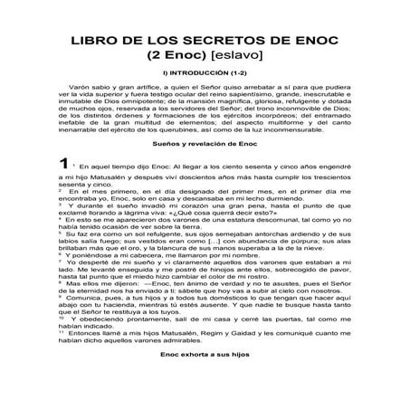 Libro de los secretos de Enoc o Enoc 2 | PDF
