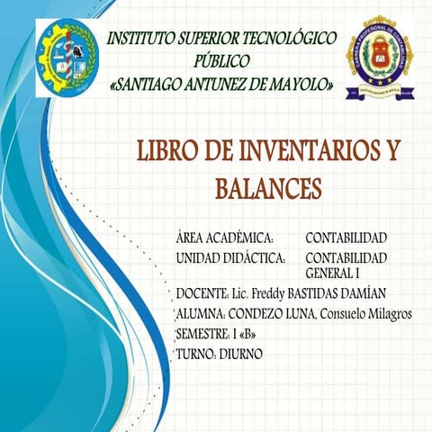 Libro de inventarios y balances | PPTX | Technology & Computing