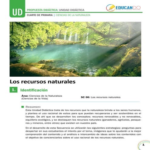 Actividad Recursos Naturales | DOCX