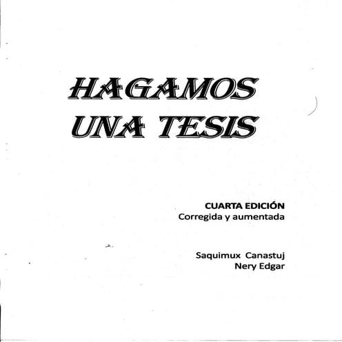 Libro hagamos una tesis | PDF