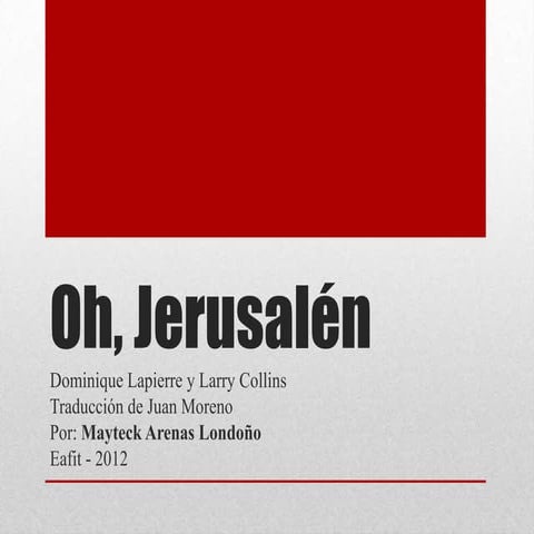 Libro Oh, Jerusalem | PPTX