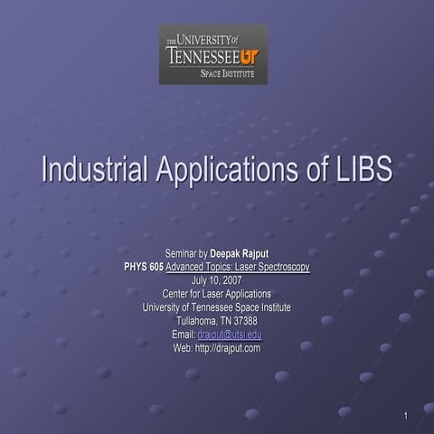 Applications of LIBS | PDF