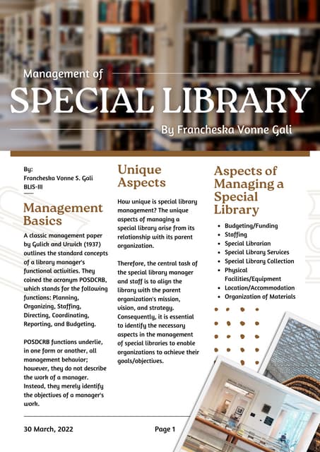 Library Management Poster | PDF