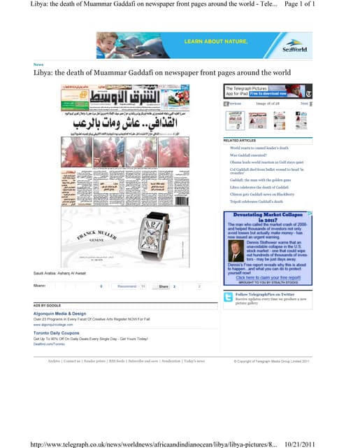 Libya gaddafi newspaper 15 | PDF